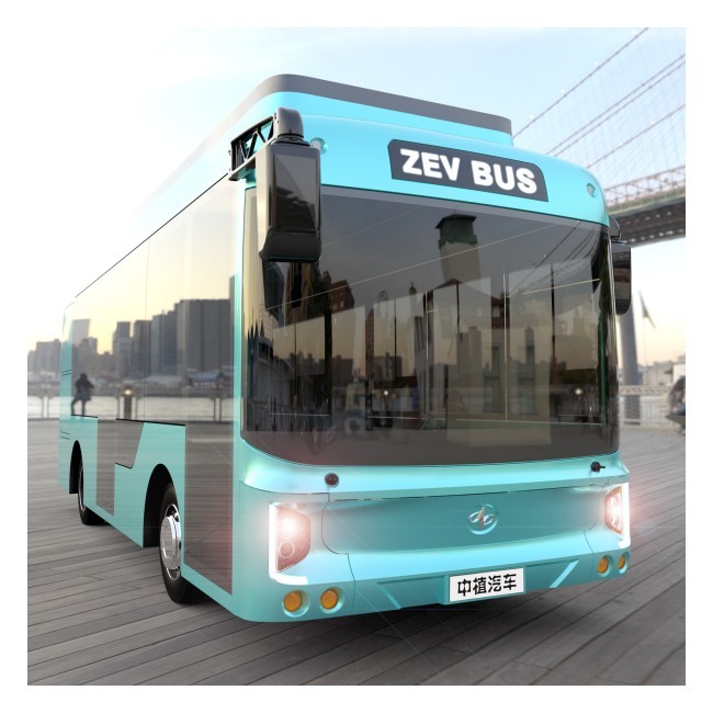 6.6m Electric Mini EV Bus Automatic Transmission Two Steps 23seats