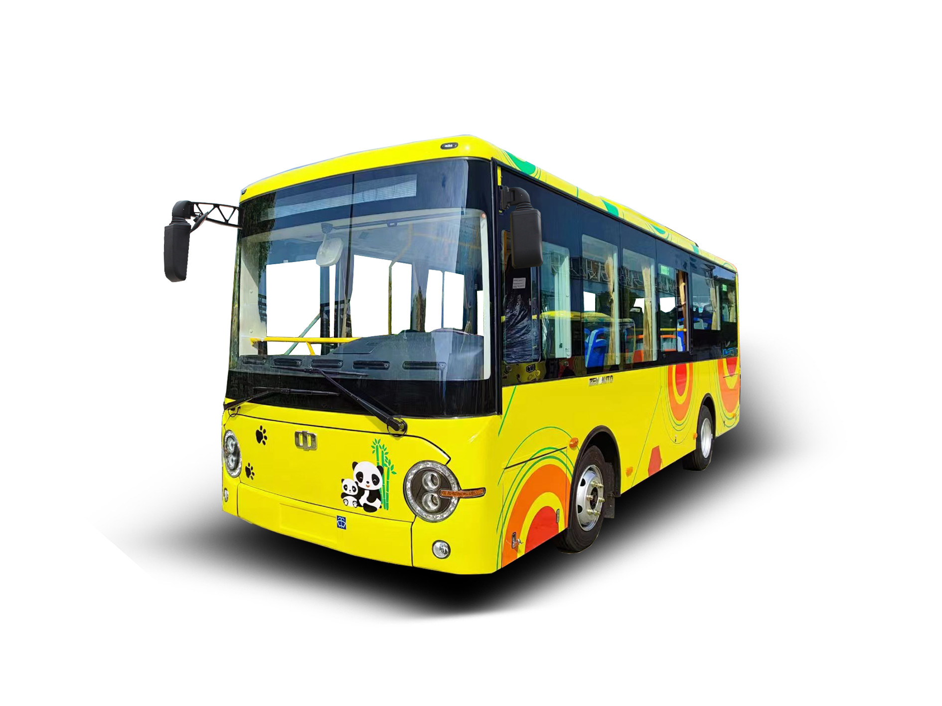 6.6m EV Bus Electric Mini Buses Two Steps , Automatic Transmission