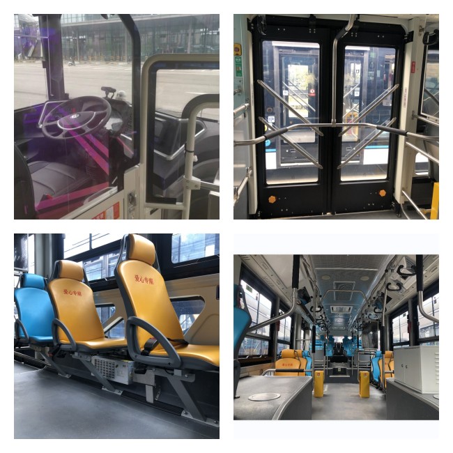 12 Meters PMSM Fast Charge Electric Bus with 650KM Mileage