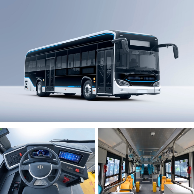 12m New Energy Pure Electric Bus With Air Suspension Battery 350.07kwh