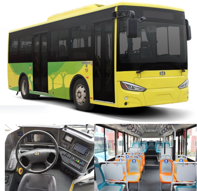 8m Electronic Bus Battery Electric Buses 28 Seater low floor buses Long ...