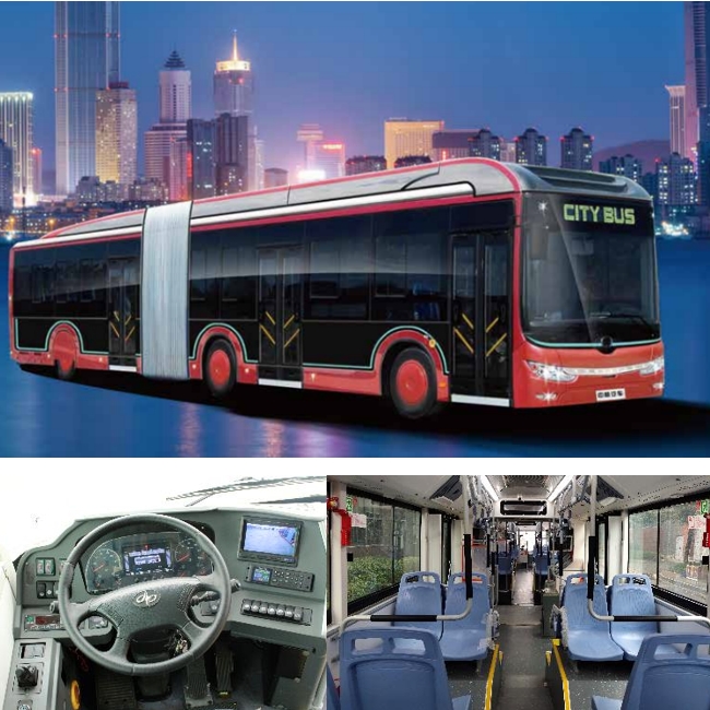 18m 50 seater Electric city bus electric powered bus BRT for urban ...